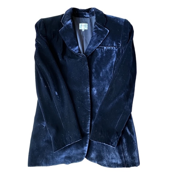 Armani Collezioni | Jackets & Coats | Armani Collezioni Blue Velvet ...